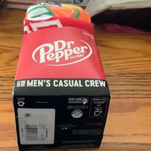 Bioworld | Underwear & Socks | Mens Dr Pepper 6 Pack Of Novelty Crew ...